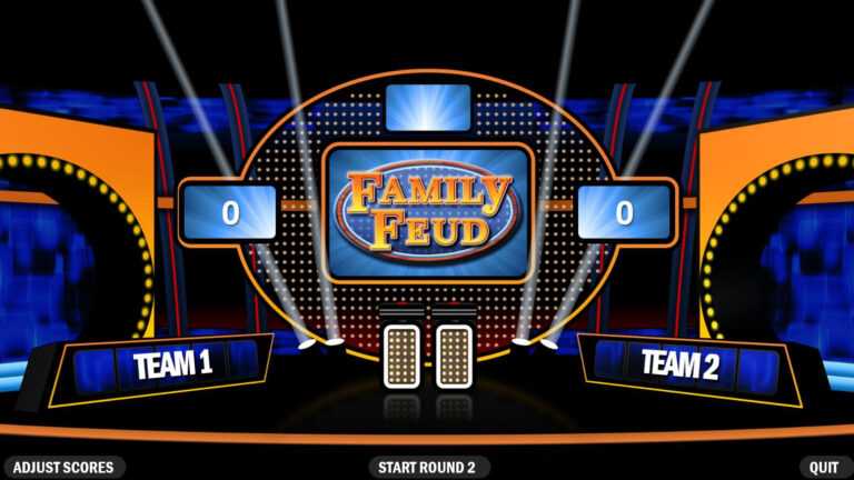 Family Feud Game Template Powerpoint Free Sample Professional Templates