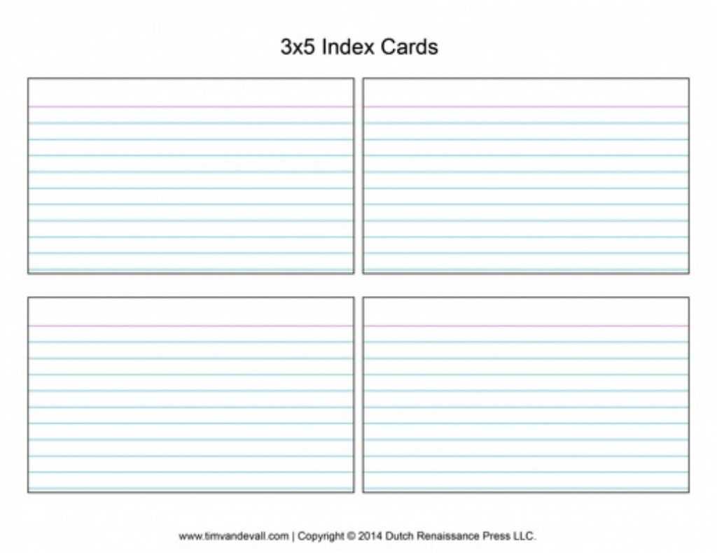 3x5 Index Card Template