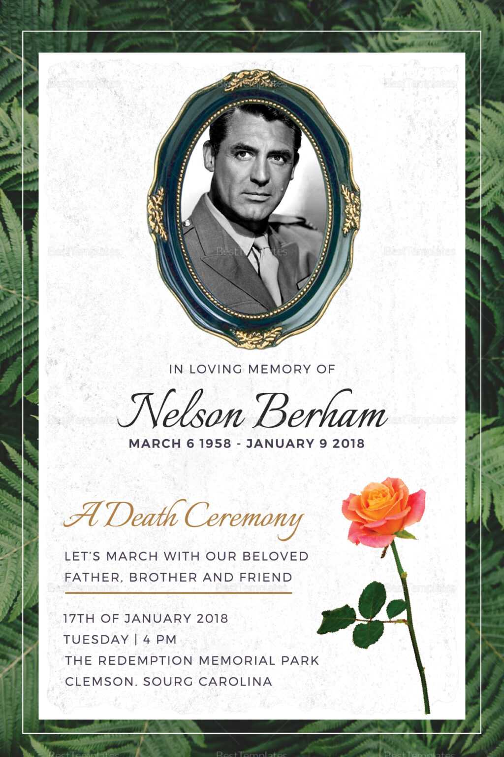 Death Anniversary Cards Designs Sample Professional Templates Death Anniversary Cards Designs Sample Professional Templates