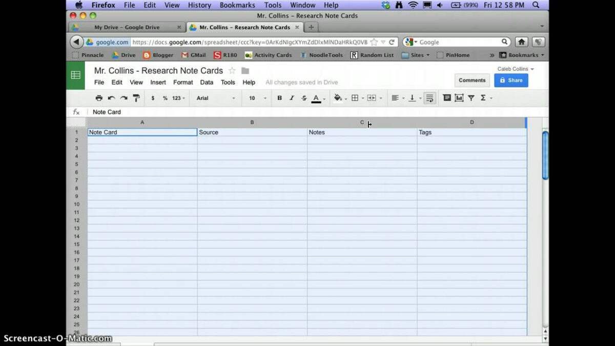 Google Docs Index Card Template Sample Professional Templates