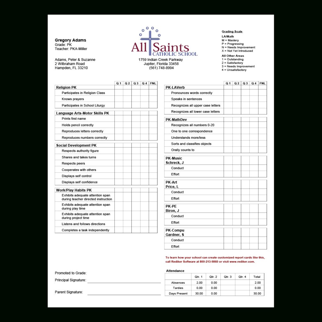Report Card Software Grade Management Rediker Software For Middle