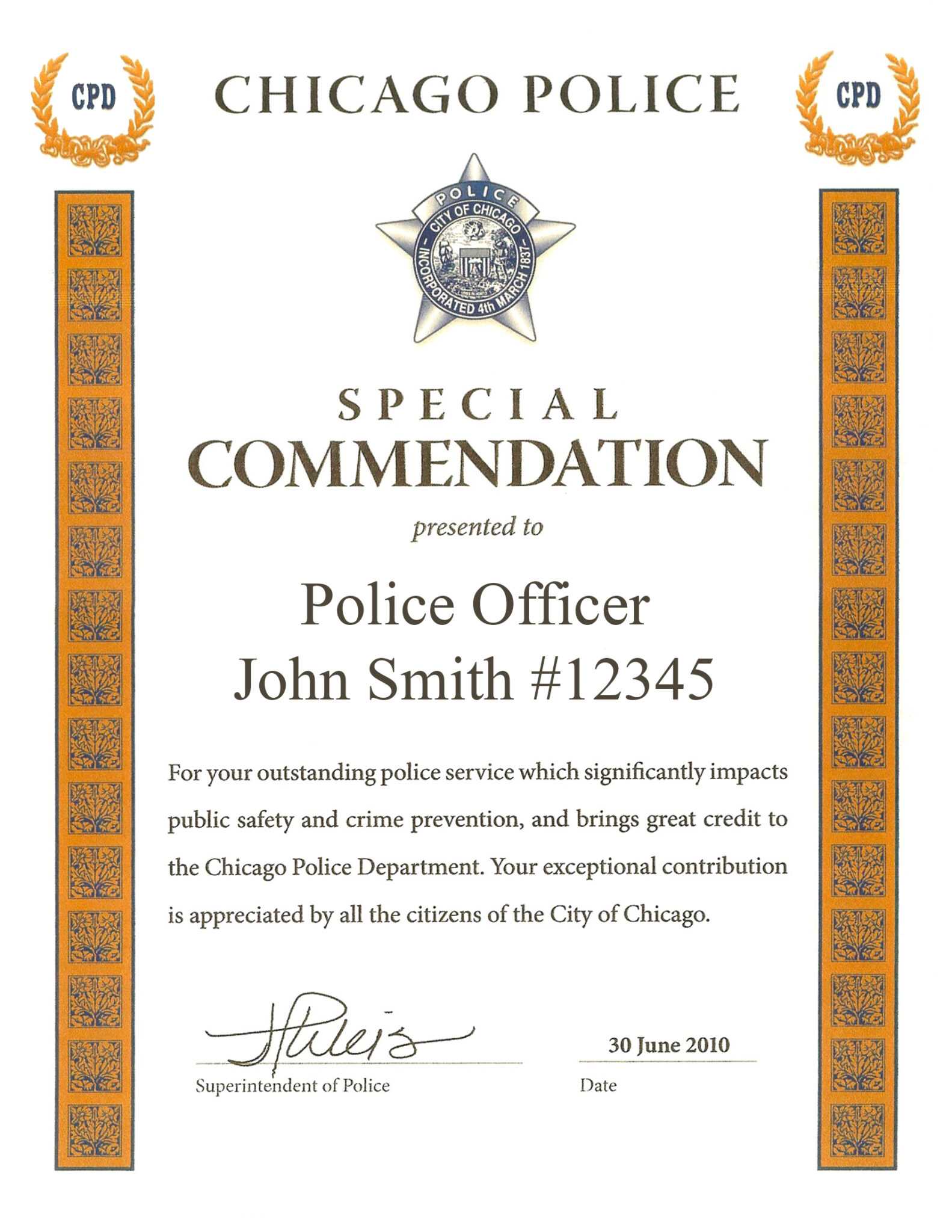 Ribbon Awards | Chicagocop With Life Saving Award Certificate Template ...