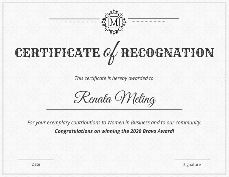 Vintage Certificate Of Recognition Template Within Recognition Of vintage-certificate-of-recognition-template-within-recognition-of